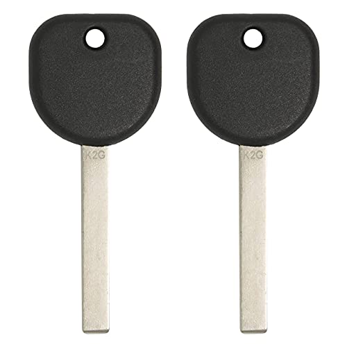 Keyless2Go Replacement for Uncut Transponder Ignition Car Key High Security Laser Sidemill B119 HU100 (2 Pack)