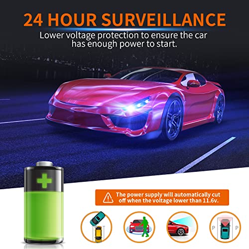 Dash Cam Hardwire Kit, 12V-24V to 5V Radar Detector Hard Wire, Gift 4 Fuse Tap Cable, Test Pencil and Installation Tool Car Camera Charger Power Cord