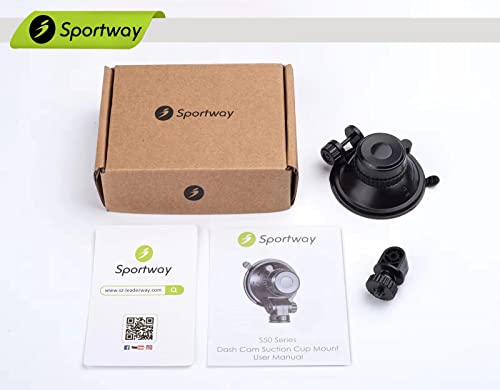 Sportway S501 Suction Cup Dash Cam Mount Holder (5th Gen) with Replaceable Joint for CHORTAU OldShark NIUTA Boogiio ORSKEY Abask and Most Other Car Dash Cameras