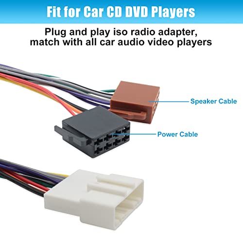 Car Radio Wire Harness Replacement for Nissan Altima Tiida Qashqai ISO Stereo CD DVD Power Speaker Adapter