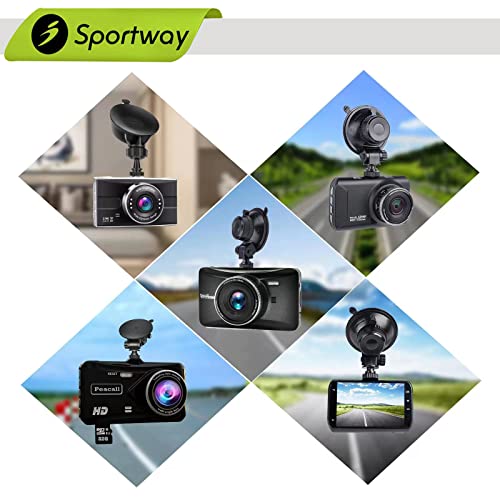 Sportway S501 Suction Cup Dash Cam Mount Holder (5th Gen) with Replaceable Joint for CHORTAU OldShark NIUTA Boogiio ORSKEY Abask and Most Other Car Dash Cameras