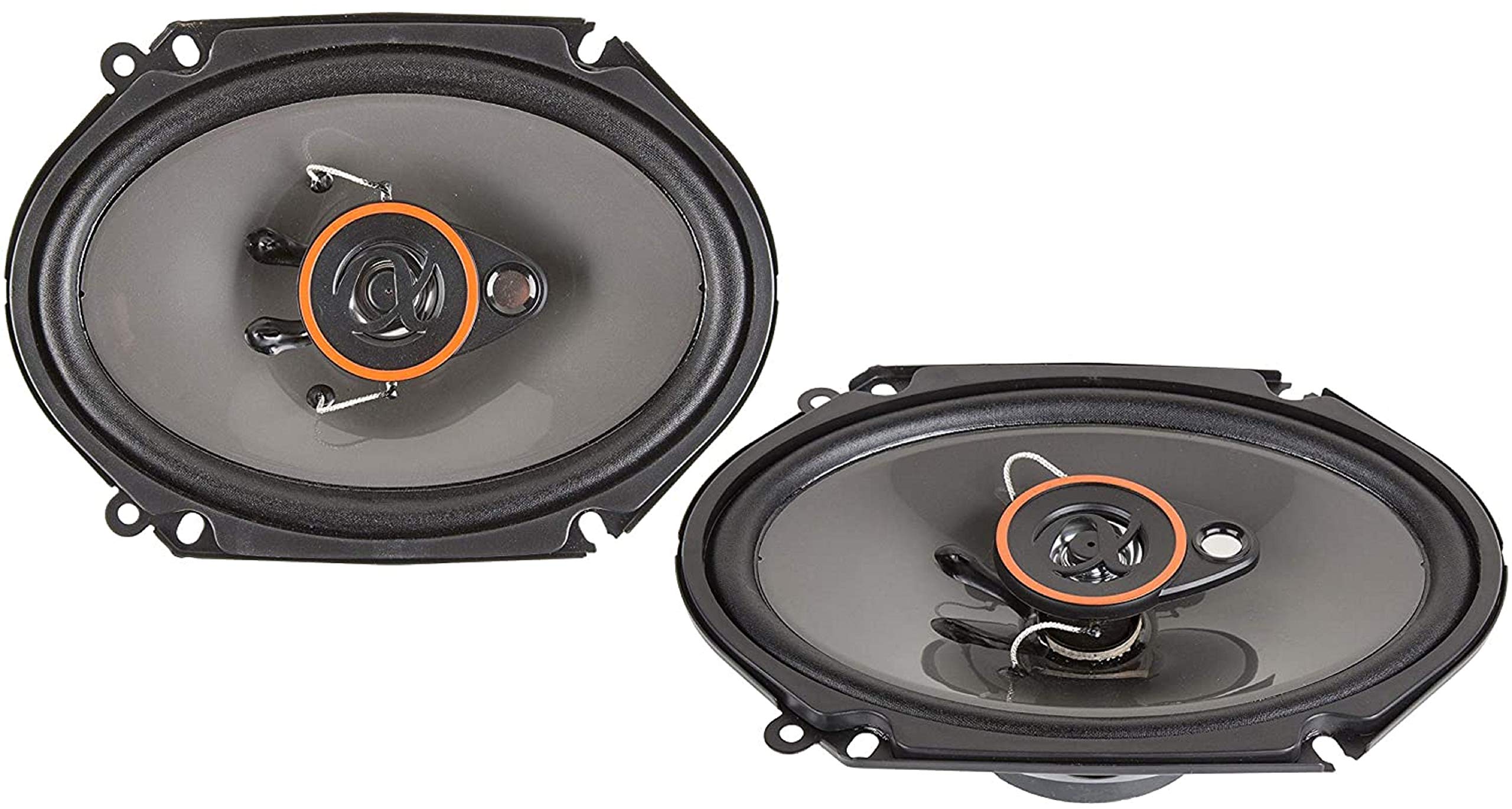 Alphasonik AS68 6x8 inch 350 Watts Max 3-Way Car Audio Full Range Coaxial Speakers with Universal Mounting Holes for Easy Installation