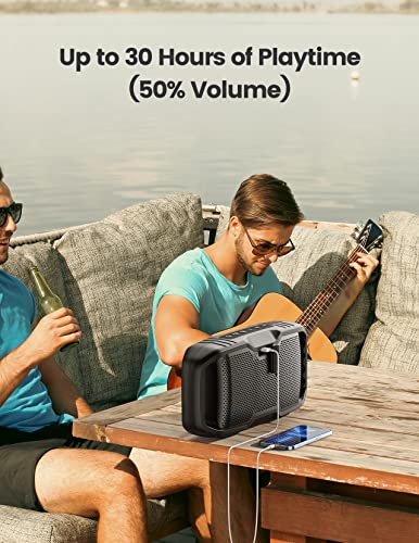 KuccHero Bluetooth Speakers, 50W(70W Max) Loud Portable Speaker with Subwoofers, 30H Playtime, Ex-Bass, TWS, Gift for Men, IPX5 Waterproof Outdoor Speaker for Beach/Party/Camping