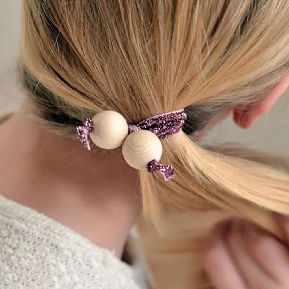 BigOtters Wood Beads, 25mm 1Inch Natural Round Wooden Beads Unfinished Loose Wood Beads Crafts Round Ball Wooden Spacer Beads for Home Farmhouse Decor and DIY Crafts Jewelry Making