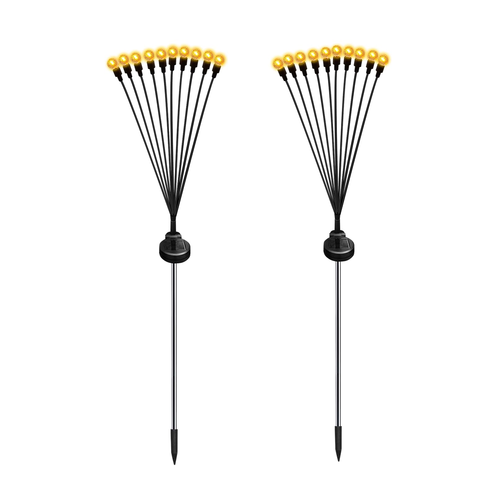 Solar Lights Outdoor Waterproof, Latest Garden Lights Solar Powered Firefly Outdoor Decor Light Yard Lights, Christmas Decorative Lights for Yard Patio Path Fence, 20 LED Solar Lights for Outside