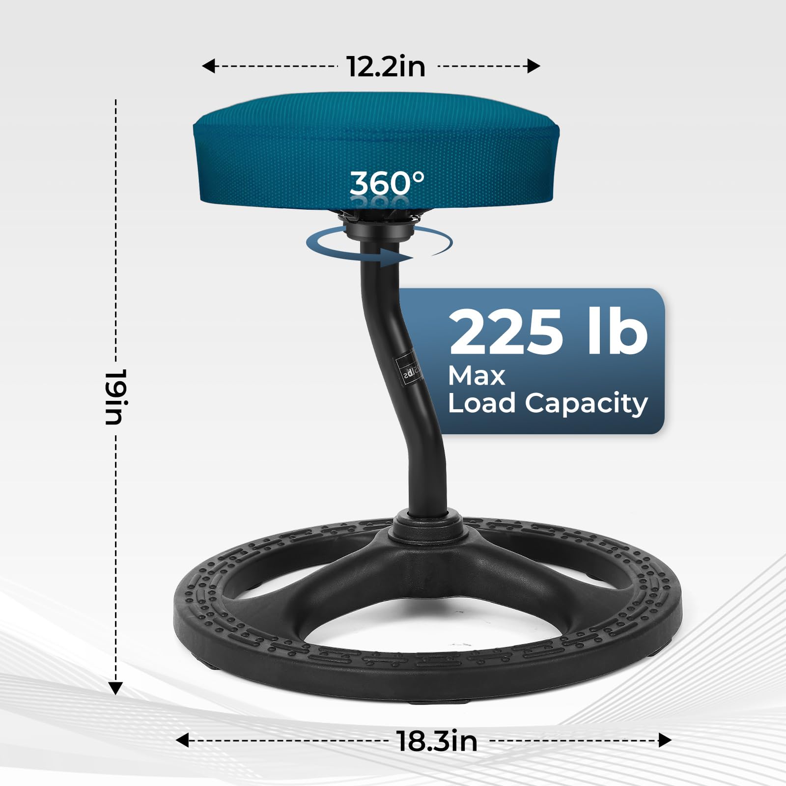 Upaloop Fitness Seat Stool Chair for Stability Balance Yoga Office School Wellness Active Sitting