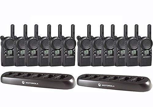 12 Motorola CLS1110 Two Way Radio Walkie Talkies + 2 Multi Chargers Set of 12 UHF Radios