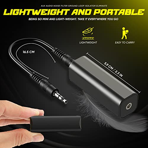 3.5mm Aux Audio Noise Filter Ground Loop Isolator Eliminate Car Electrical Noise Ground Loop Isolator 3.5mm