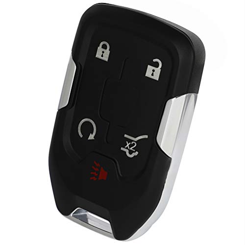 ANGLEWIDE Car Key Fob Keyless Entry Remote SHELL CASE Replacement for 17 for GMC DENALI XL (FCC 13508275) 5 Buttons 1pad