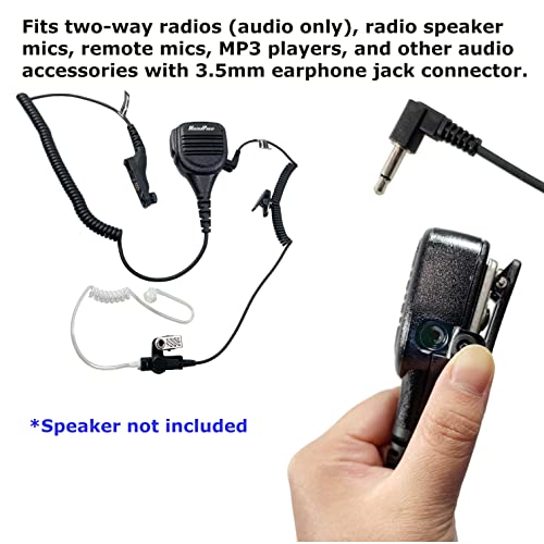 Maximalpower 3.5mm Surveillance Plug Coil Tube Earbud Audio Kit for Two-Way Radios RH617-1 N x 10 Pack