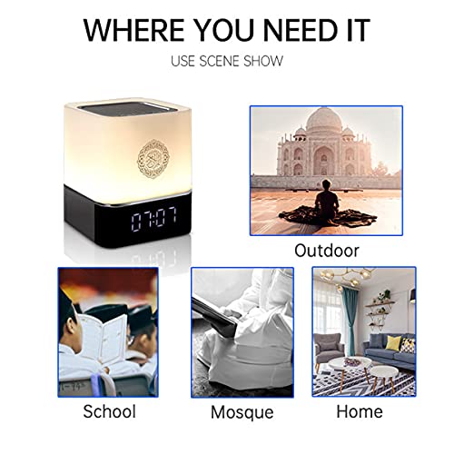 KANGCAI Quran Speaker,AZAN MP3 Player, Touch Lamp Bluetooth Speake,Eid Mubarak hajj Gift,with APP Control,Full Recitations of Famous Imams and Quran Translation in Many Languages