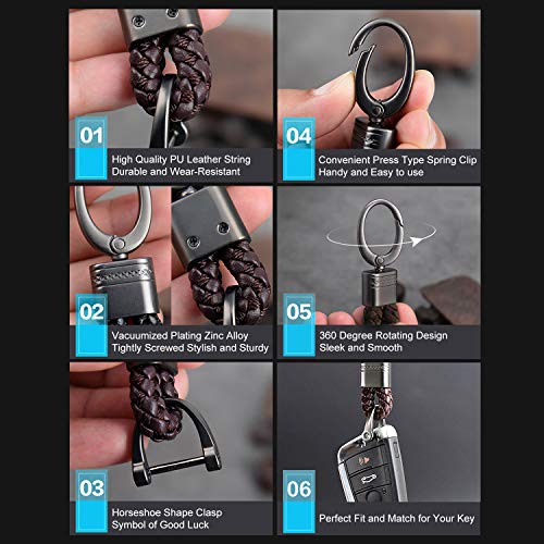 Compatible with fit for 2019 Chevrolet Silverado 1500 2500 HD 3500 HD, 2019 GMC Sierra 1500 2500 HD 3500 HD 5 Buttons HYQ1EA Leather Case Key Fob Cover Keyless Remote Start Control Holder Protector