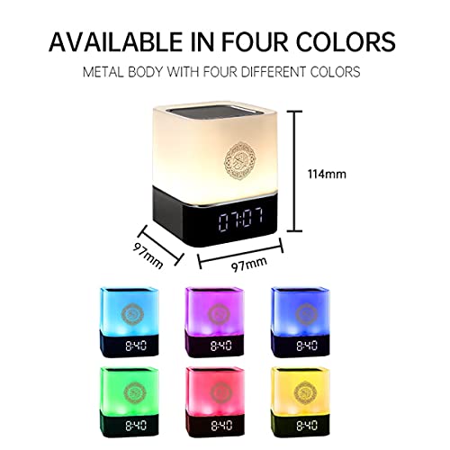 KANGCAI Quran Speaker,AZAN MP3 Player, Touch Lamp Bluetooth Speake,Eid Mubarak hajj Gift,with APP Control,Full Recitations of Famous Imams and Quran Translation in Many Languages