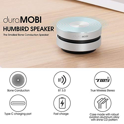 LAOJIA 1 Pack Wirelessly BT Speaker Bone Conduction Speakers Mini Portable Loud Stereo Sound Built-in Mic Sound Box