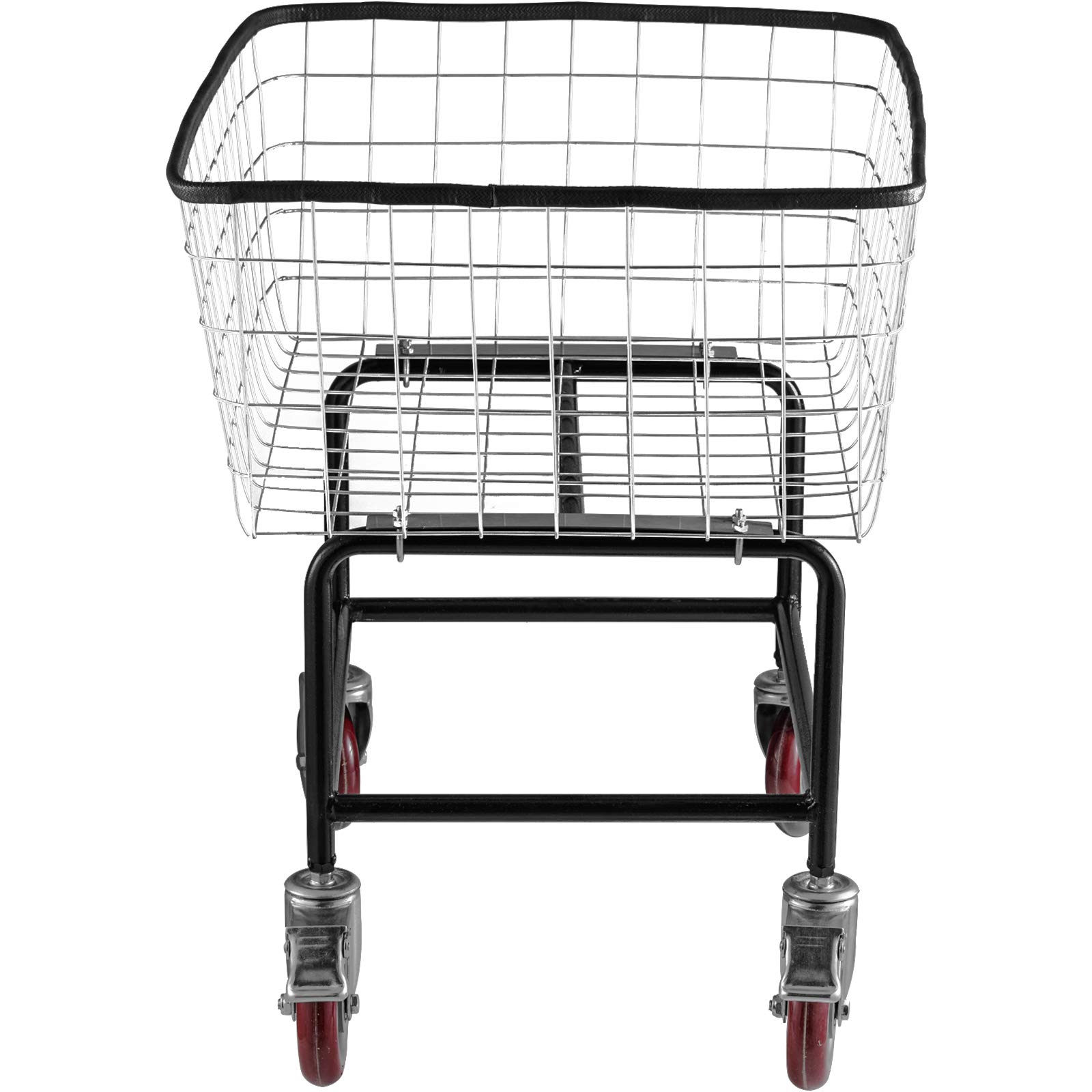 VEVOR Wire Laundry Cart 2.2 Bushel, Wire Laundry Basket With Wheels 20''x15.7''x26'', Commercial Wire Laundry Basket Cart, Galvanized Steel Frame with 5'' Casters, Wire Basket Cart for Laundry