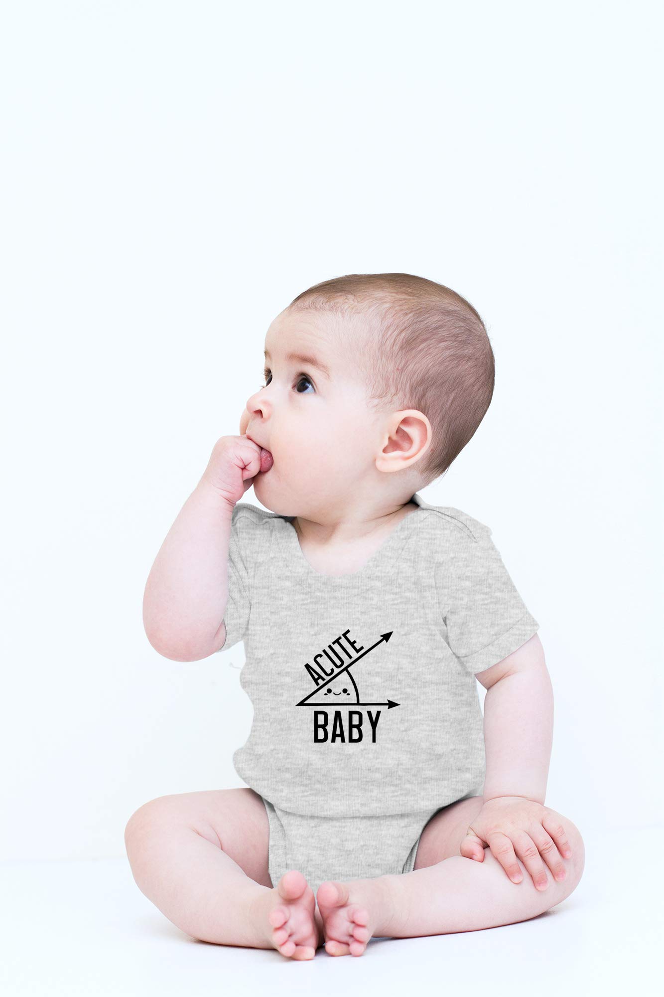 CBTwear Acute Baby Bodysuit Cute Newborn Clothes Adorable Unisex Romper Boy Girl Comfy Humor (6 Months, Heather Grey)