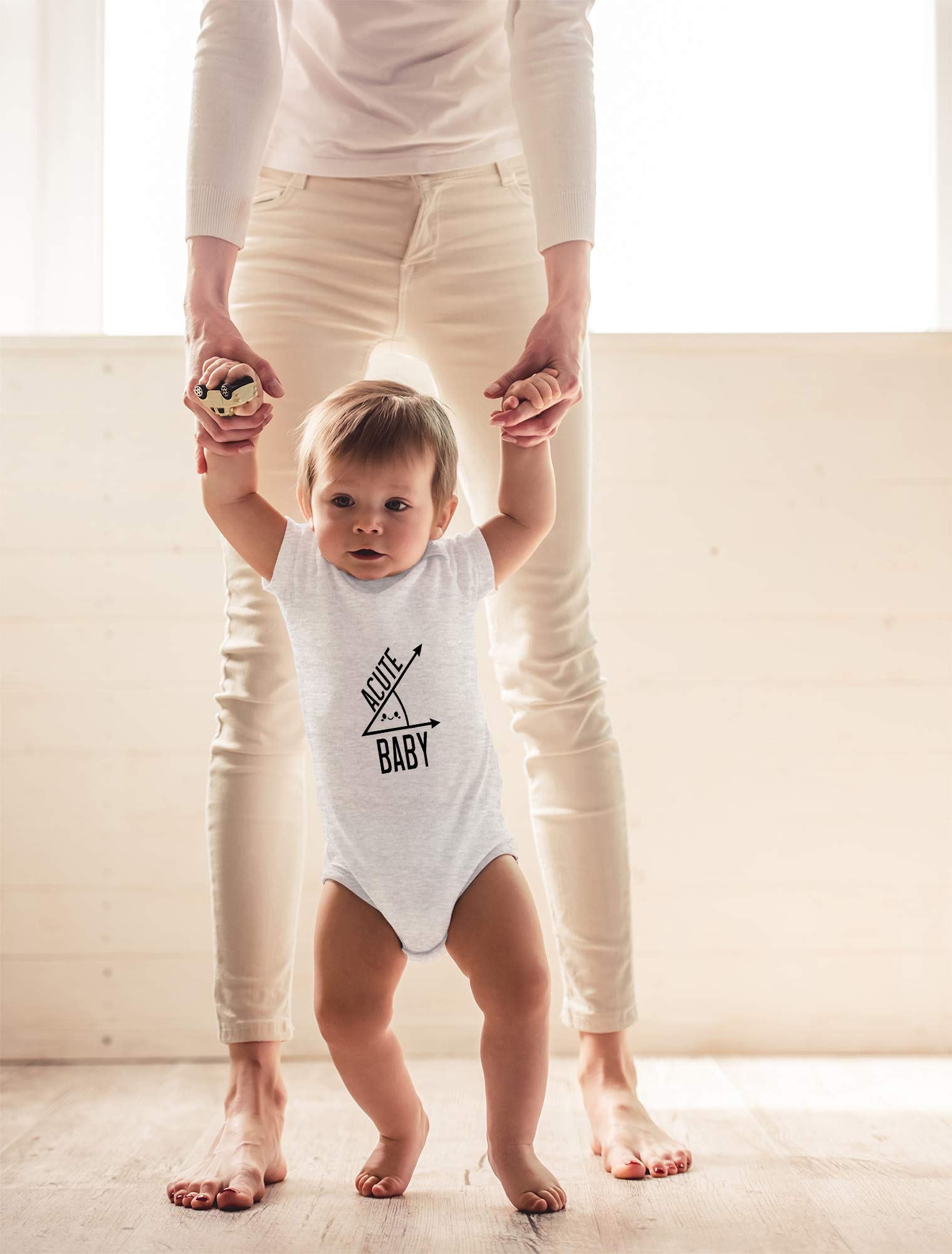 CBTwear Acute Baby Bodysuit Cute Newborn Clothes Adorable Unisex Romper Boy Girl Comfy Humor (6 Months, Heather Grey)