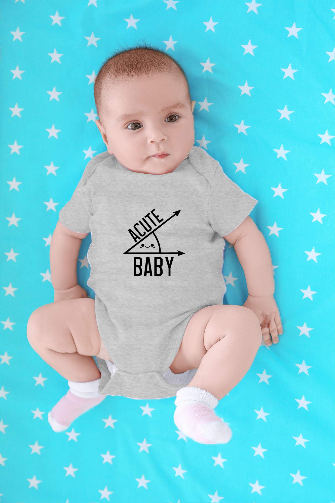 CBTwear Acute Baby Bodysuit Cute Newborn Clothes Adorable Unisex Romper Boy Girl Comfy Humor (6 Months, Heather Grey)