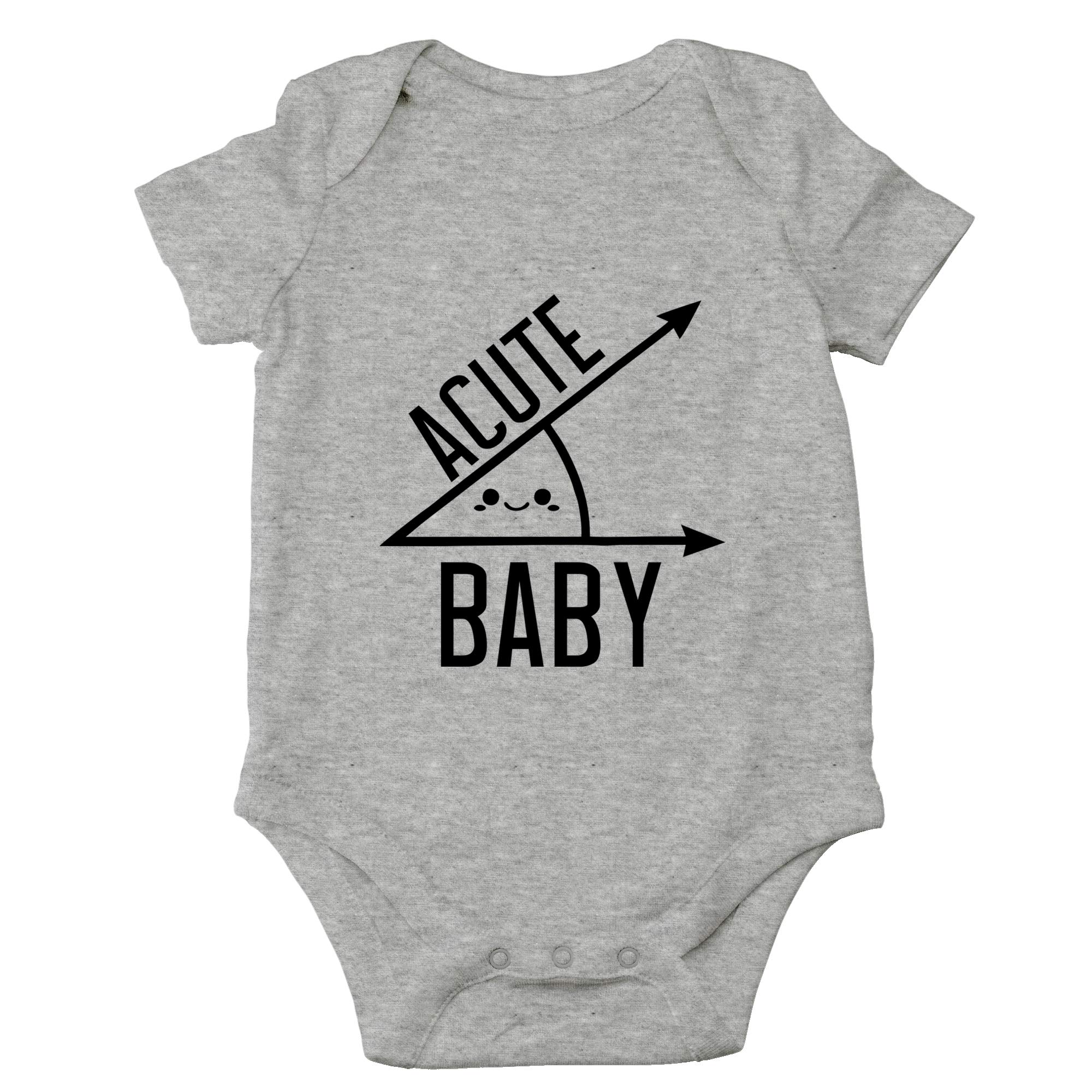 CBTwear Acute Baby Bodysuit Cute Newborn Clothes Adorable Unisex Romper Boy Girl Comfy Humor (6 Months, Heather Grey)
