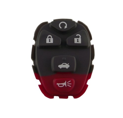 KEMANI Car Remote Key Case Fob Rubber Pad Insert 5 Button for Chevrolet Pontiac G6 G5 Saturn Aura Cobalt Buick Saturn