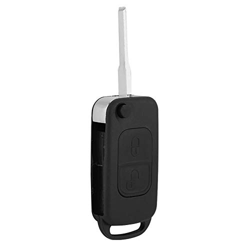 Suuonee Key Fob Case, 2 Button Remote Flip Key Fob Case Shell Cover Fit For SLK Class E113 ACES W168