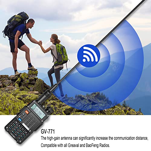 Ham Radio Walkie Talkie (UV-5R) UHF VHF Dual Band 2-Way Radio with Rechargeable Li-ion Battery Handheld Walkie Talkies Complete Set with Earpiece and Programming Cable (2 Pack)