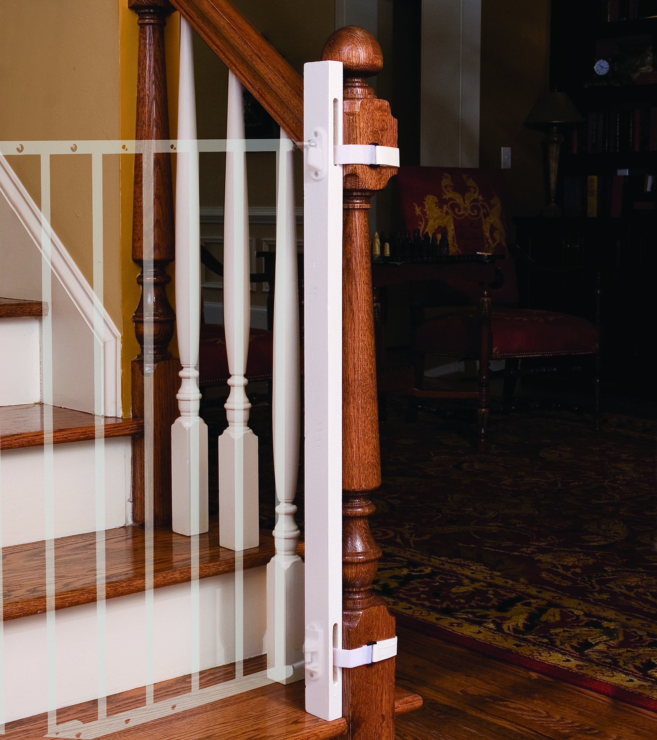 EZ-Fit: Baby Gate Walk Thru Adapter Kit for Stairs + Child and Pet Safety - Protect Banisters + Walls (Single Pack, 36 Inch)
