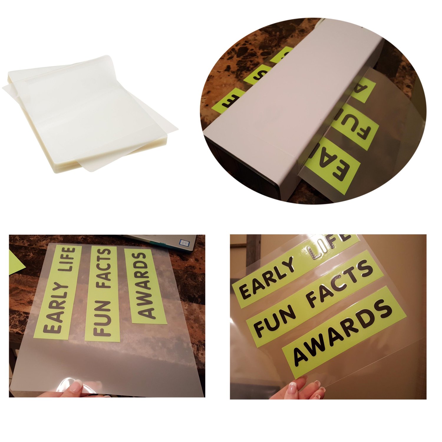 Immuson Thermal Laminating Pouches 8.9 x 11.4, 5 Mil Thickness, Crystal Clear Finish, 100 Pack