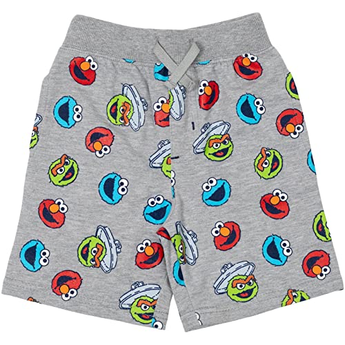Sesame Street Elmo Grover Oscar The Grouch Baby Boys French Terry 3 Pack Shorts Blue/Grey/Red 12 Months