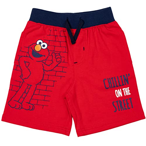 Sesame Street Elmo Grover Oscar The Grouch Baby Boys French Terry 3 Pack Shorts Blue/Grey/Red 12 Months