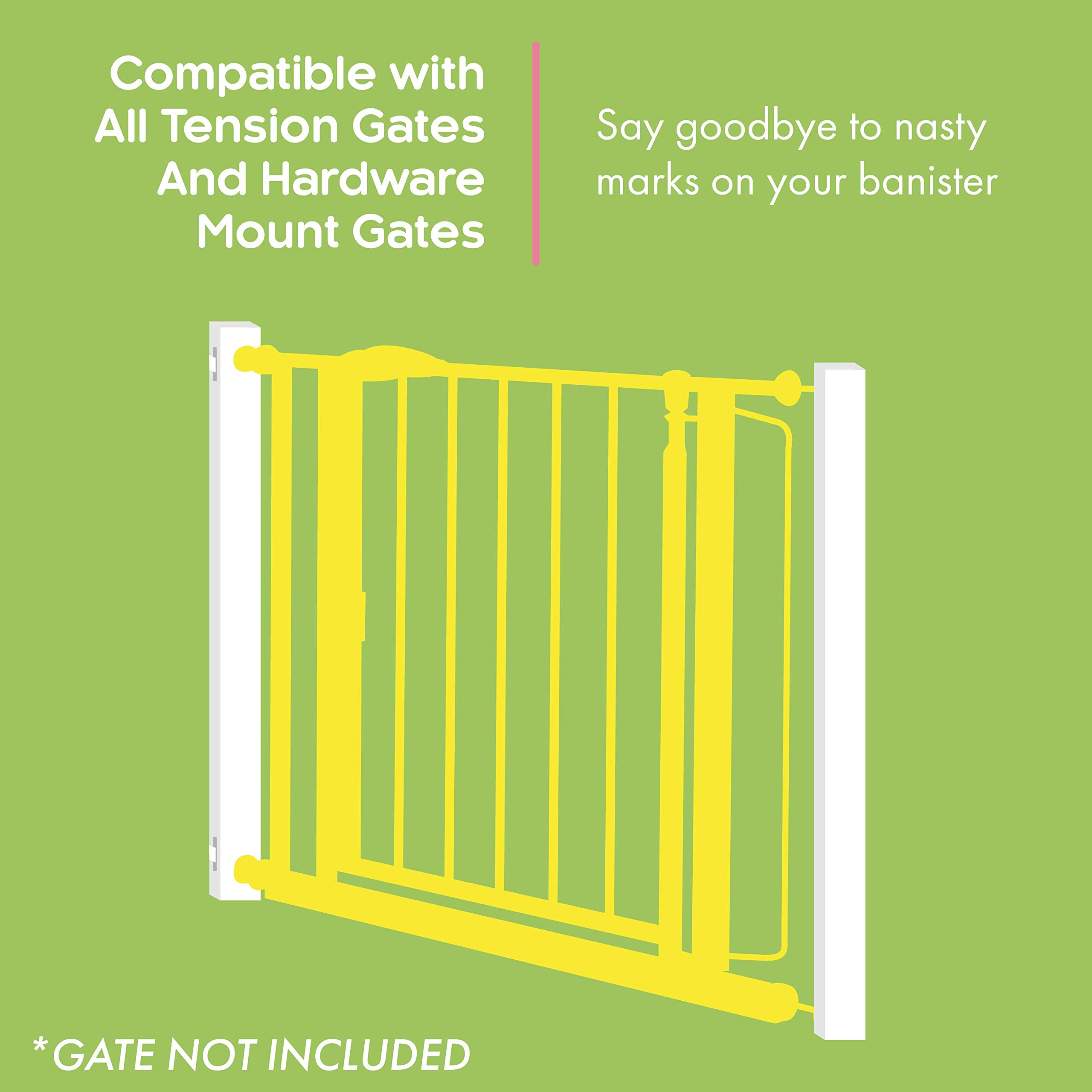 EZ-Fit: Baby Gate Walk Thru Adapter Kit for Stairs + Child and Pet Safety - Protect Banisters + Walls (Single Pack, 36 Inch)
