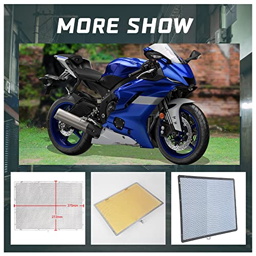 Motorcycle Radiator Cover Guard Water Tank Coolant Grill Grille Net Bezel Protector for 06-15 YZF R6 YZF-R6 YZFR6 2006 2007 2008 2009 2010 2011 2012 2013 2014 2015 (Gold)
