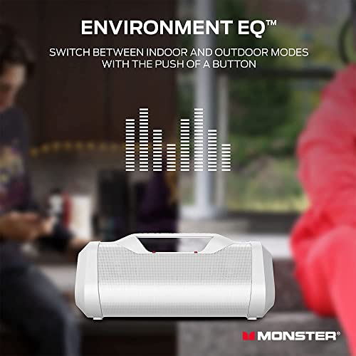 Monster Blaster 3.0 Portable Speaker, 120W Wireless Bluetooth Speaker, IPX5 Rechargeable Waterproof Bluetooth Speaker with USB Charge Out & Aux Input