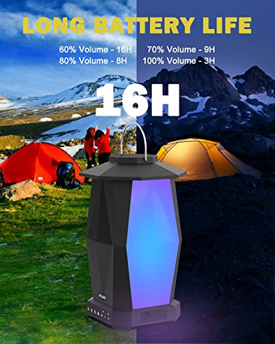 INWA Outdoor Bluetooth Speakers, Infinity Link Wireless Speaker with True Stereo Sound, IPX5 Waterproof, Beat-Driven Light Show, Seamlessly to Phone, TV Box, Projector, Echo Dot, for Patio, Yard, Pool