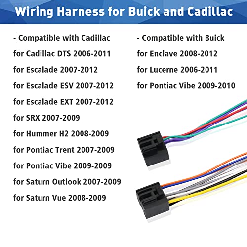 Car Radio Stereo Wiring Harness Compatible with GMC/Chevrolet/Buick Stereo Wire Connector Adapter