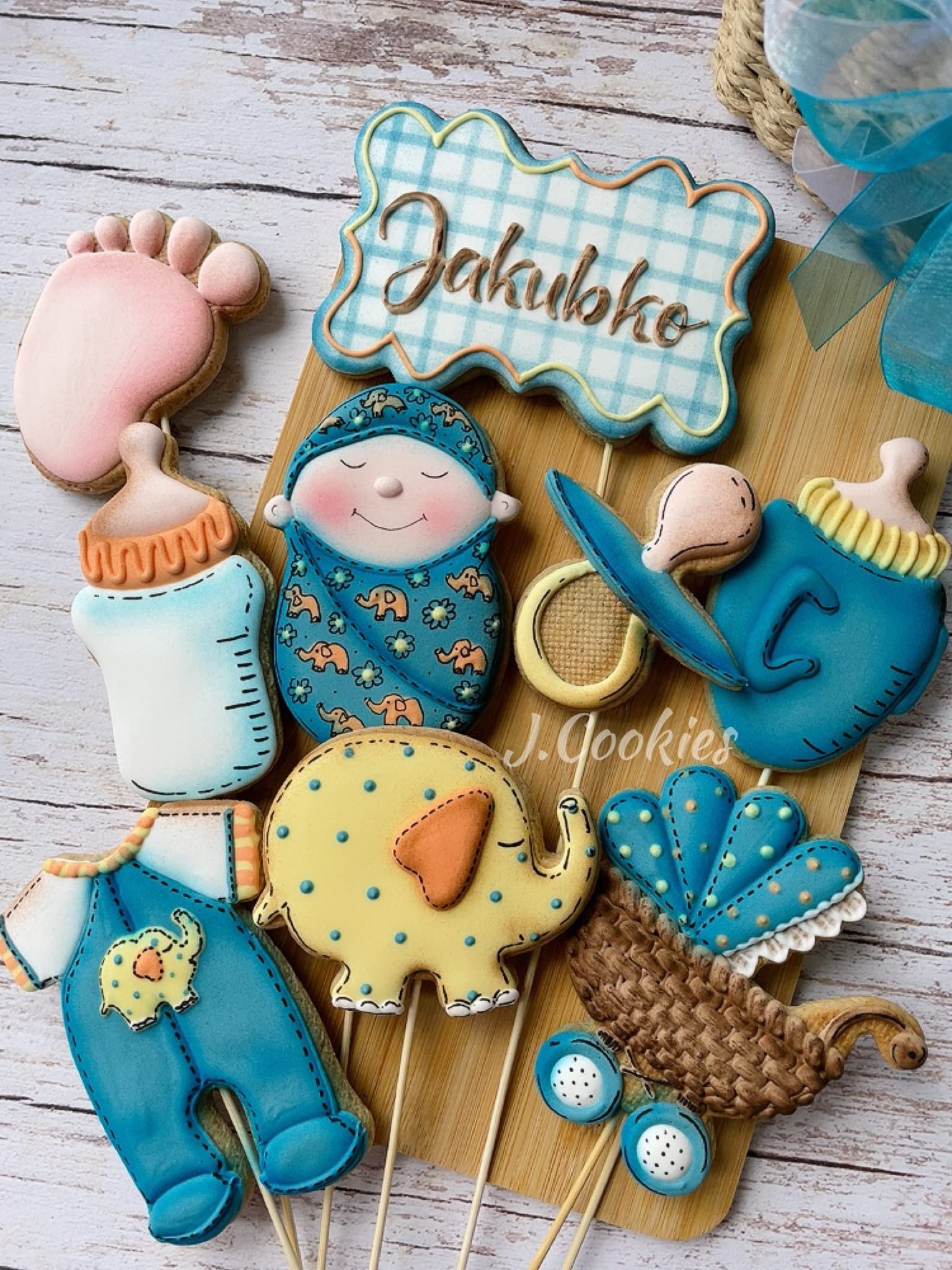 LILIAO Cute Elephant Cookie Cutter for Baby Shower - 4 x 3.3 inches - Stainless Steel