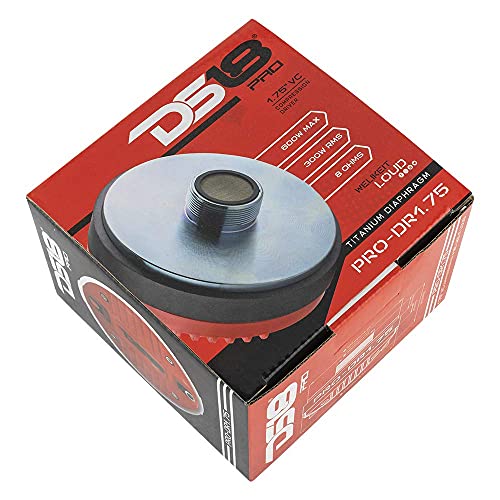 DS18 PRO-DR1.75 1.75β VC Titanium Compression Driver - 600 Watts Max Power, 300 Watts RMS, 8 Ohms, Set of 1 Tweeter