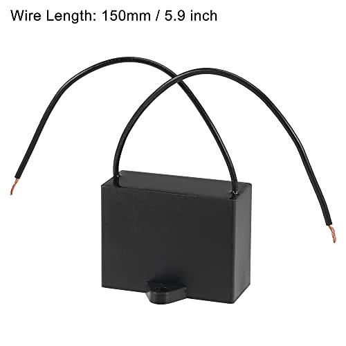 uxcell Ceiling Fan Capacitor CBB61 35uF 250V AC 2 Wires Metallized Polypropylene Film Capacitor 58x45x26mm for Electric Fan Pump Motor Generator 2Pcs