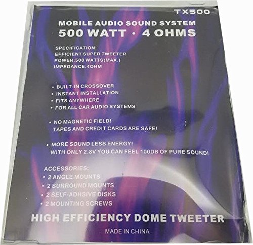 ProConnect TX500 3 Pairs of New Model 1500W Total Super High Frequency Mini Car Tweeters US Ship