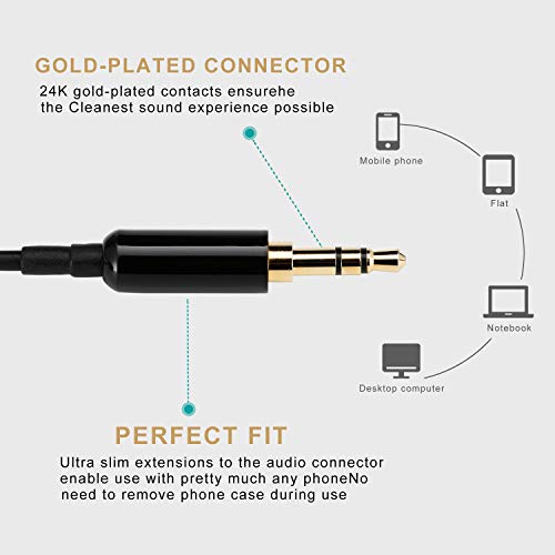 Reshow Cassette to Aux Adapter with Stereo Audio, Premium Car Audio Cassette Adapter with 3.5mm Headphone Jack