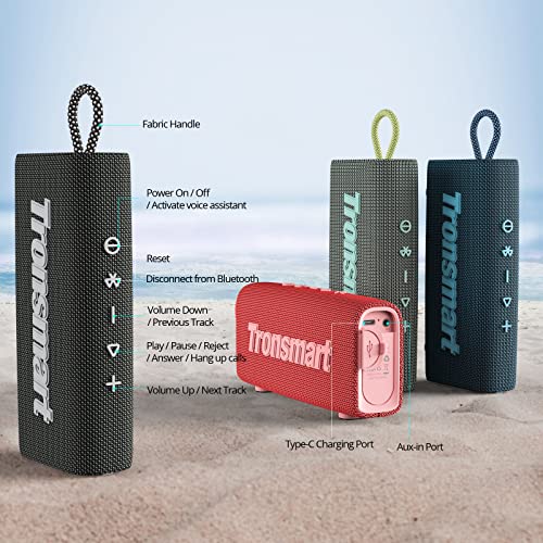 Tronsmart Portable Bluetooth Speaker, Trip Wireless Waterproof Speaker with 10W Output, Bluetooth 5.3, IPX7 Waterproof, 20H Playtime, Built-in Mic…