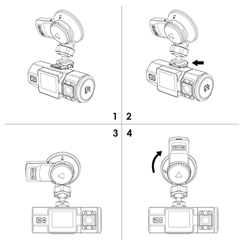 Vantrue N2 Pro(2023) Dash Cam Type C USB Port Suction Cup GPS Mount for Speed, Route, Loction Tracking