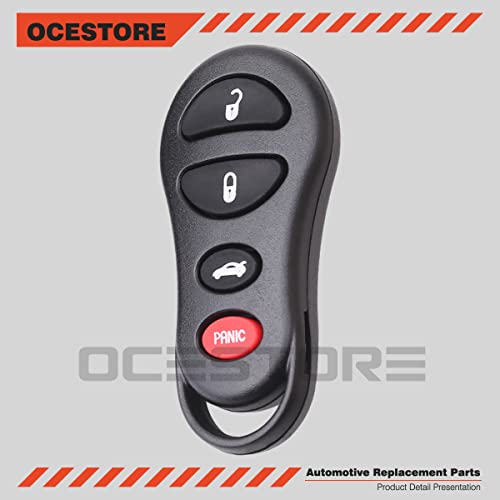 OCESTORE GQ43VT17T Car Key Fob Keyless Control Entry Remote GQ43VT17T 4 Button Vehicles Replacement Compatible with LHS 300M Intrepid Stratus 04602260 04602260AX
