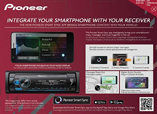Pioneer MXT- S3166BT Digital Media Receiver + (4) 6.5" 2 Way Speaker Bundle with Pandora Premium Trial