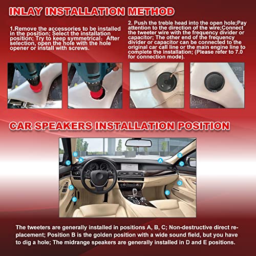 H YANKA 160 Watt CTW-02 Tweeters for Car Audio, Powerful Neodymium Magnet, PRO Neodymium Silk Dome,Easy to Mount,High Performance Component Tweeter System - Tweeters Included(Pair)