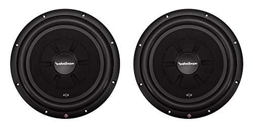 Rockford Fosgate R2SD4-12 12" 1000W 4-Ohm Shallow/Slim Car Subwoofer Sub Pair with Mica-Injected Polypropylene Cone and Integrated PVC Trim Ring
