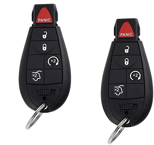 5 Button Key Fob Replacement Compatible for 2008 2009 2010 2011 2012 2013 Jeep Grand Cherokee,2008 2009 2010 Jeep Commander Car Keyless Entry Remote Control M3N5WY783 IYZ-C01C