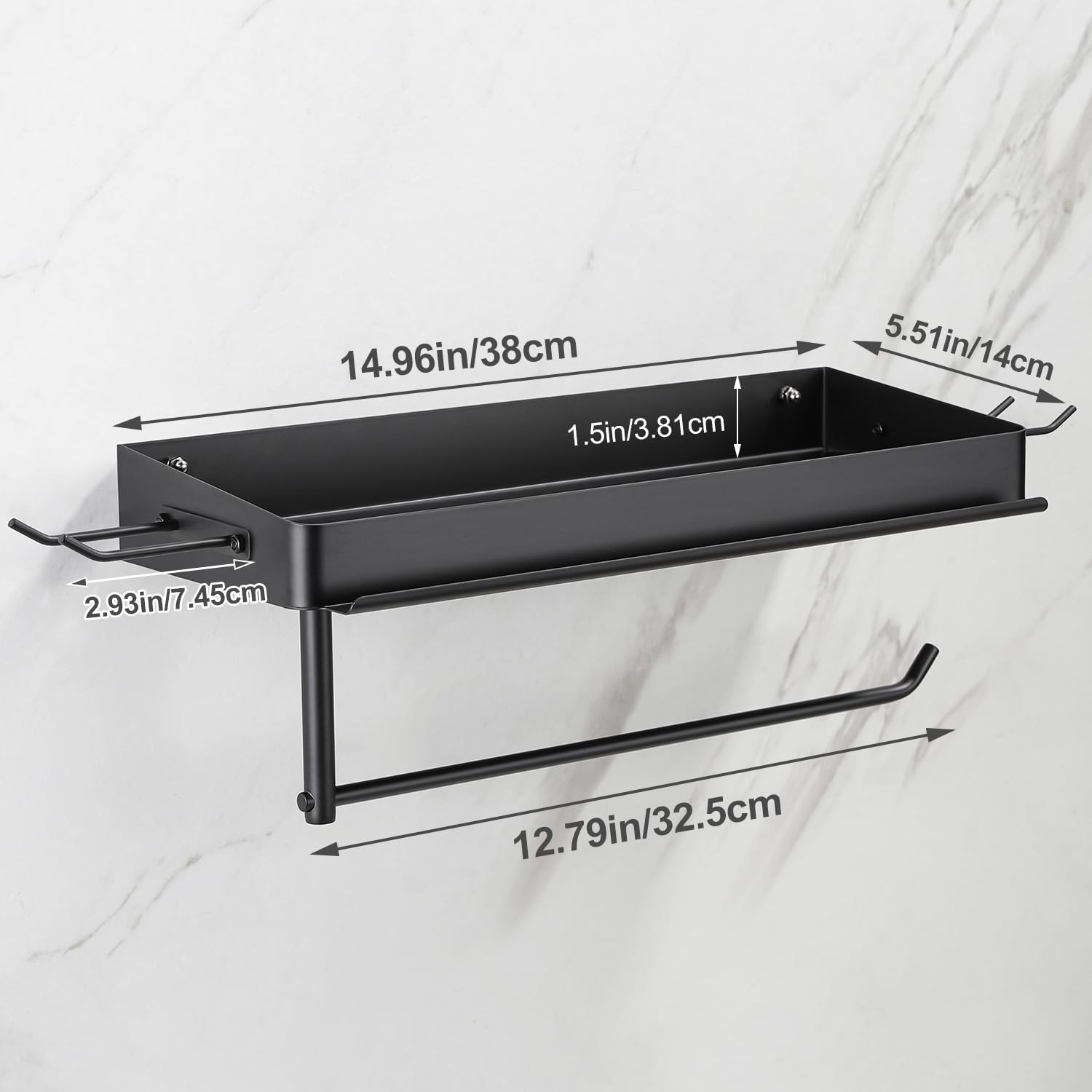 Taozun Under Cabinet Paper Towel Holder - Self Adhesive Paper Towel Rack for Kitchen, SUS304 Stainless Steel