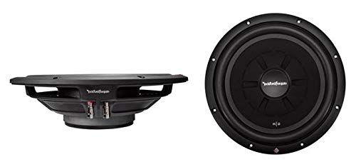 Rockford Fosgate R2SD4-12 12" 1000W 4-Ohm Shallow/Slim Car Subwoofer Sub Pair with Mica-Injected Polypropylene Cone and Integrated PVC Trim Ring