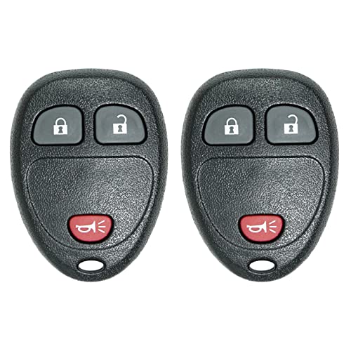 Keyless2Go Replacement for Keyless Entry Car Key Vehicles That Use 3 Button OUC60270 OUC60221, Self-programming - 2 Pack